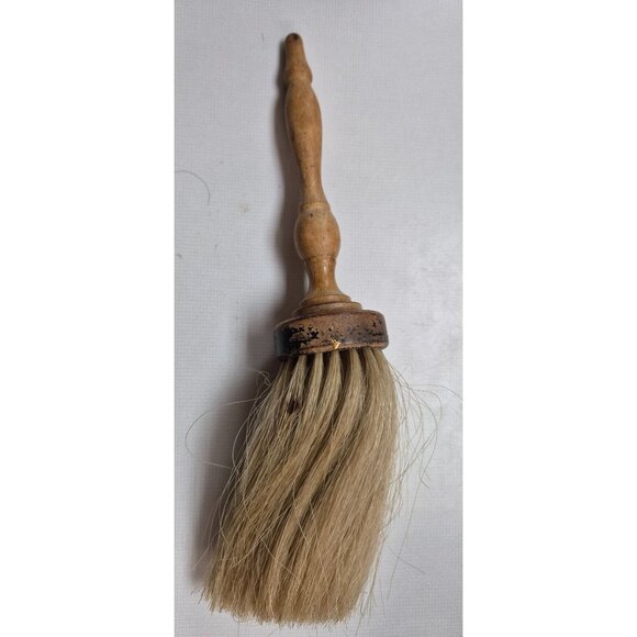 Grooming | Antique Horsehair Barber Duster Neck Brush Shaving No 3 Wood ...